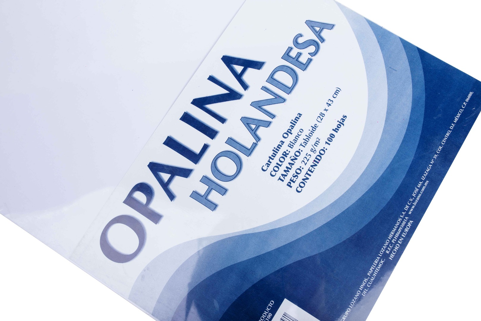 cartulina opalina doble carta paquete con 100 hojas 225grs en Dupapier