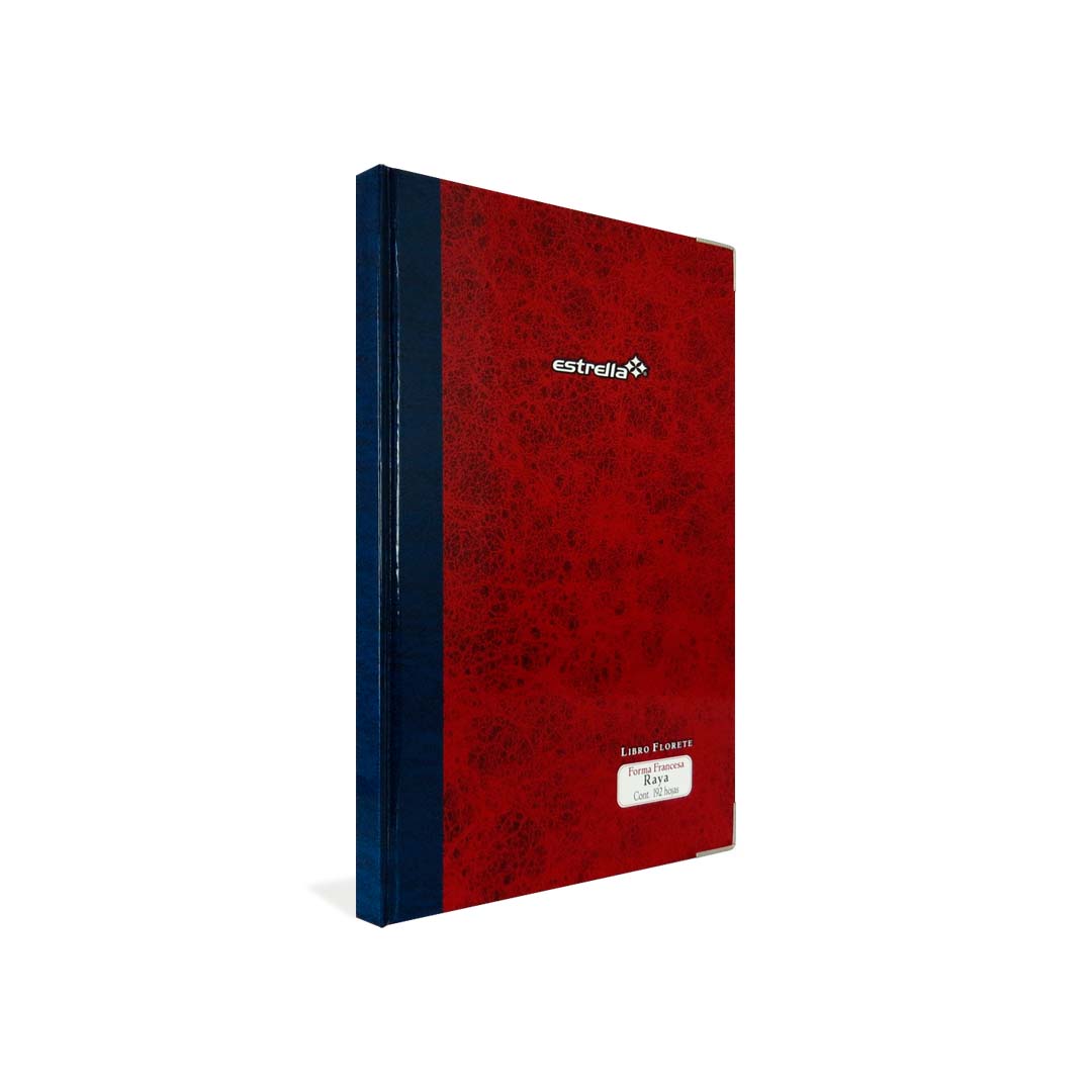 libro florete forma francesa rayado 0099 con 192 hojas en Dupapier